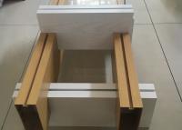 China Wood Grain Color Aluminium Baffle Ceiling Metal Baffle Ceiling Linear Formed Soffit for sale