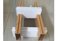 China Wood Grain Color Aluminium Baffle Ceiling Metal Baffle Ceiling Linear Formed Soffit for sale