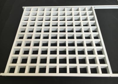 China Aluminum Square Lattice Grille Suspended Ceiling in white for sale