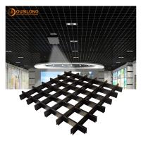 China Soundproof Latticed Grille Suspended Metal Ceiling Akzo Nobel Powder Coating / False Grille Ceiling for sale