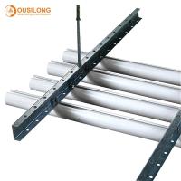 China Linear Metal Dia 50/60/70mm Extruded Aluminium / Aluminum Profile Round Pipe Baffle Ceiling for sale