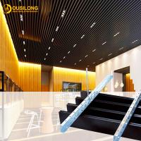 China Ornament Suspended Metal Ceiling False Drop Down Ceiling Tile white With Wood Grain , ISO SGS for sale
