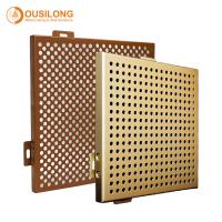 China 300 x 300 Metal Perforated Ceiling Acoustic Suspended Ceiling Tiles Plate With Roll Coating for sale