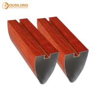 China Commercial Linear Metal Ceiling Suspended Aluminum Wooden Bullet Shaped for sale