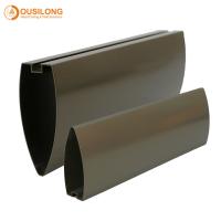 China Commercial Linear Metal Ceiling Suspended Aluminum Wooden Bullet Shaped for sale