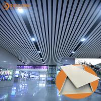 China Structured Linear Aluminium Strip Ceiling Panels Decorative Commercial Suspended Metal False Ceiling Tiles for sale