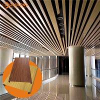 China Structured Linear Aluminium Strip Ceiling Panels Decorative Commercial Suspended Metal False Ceiling Tiles for sale