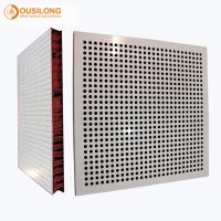 China Customized Square Shape Marble Grian Aluminium Aluminum Honeycomb Wall Ceiling Panel 15-20 Years Warranty for sale