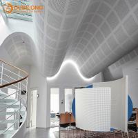 China Irregular Perforated Decorating Metal Aluminum Ceiling Elegant Exterior Curved False Ceiling Plank Panel for sale
