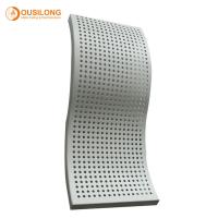 China Irregular Perforated Decorating Metal Aluminum Ceiling Elegant Exterior Curved False Ceiling Plank Panel for sale