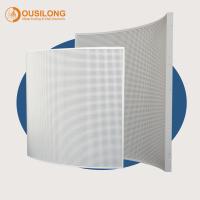 China Irregular Perforated Decorating Metal Aluminum Ceiling Elegant Exterior Curved False Ceiling Plank Panel for sale
