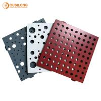 China Perforated Dropped Wall Ceiling Tiles for Cladding / Elegant Aluminium CNC Carving Exterior PVDF Metal Wall Panels for sale