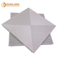 China Commercial Aluminum Hollow Perforated Ceiling Tiles Aluminium Suspended False Clip In Panel for Sound Absorbing for sale