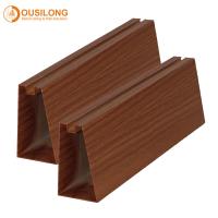 China Wood Look Aluminum Profile Plank Decorative Suspended Metal False Ceiling for Shopping Mall for sale