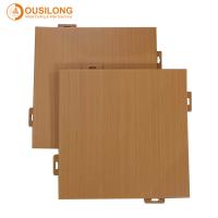 China Exterior 3D Wood Grain Aluminum Wall Board PVDF Spray Painted Weather Resistance for sale