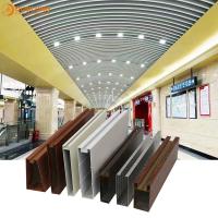 China False Square Pipe Linear Metal Ceiling Panel Black , Suspended Metal Ceiling System for sale
