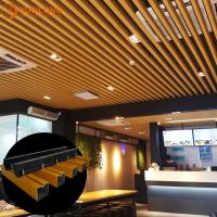 China False Square Pipe Linear Metal Ceiling Panel Black , Suspended Metal Ceiling System for sale