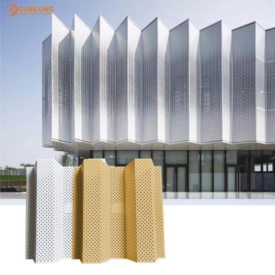 China Weather Resistance Corrugated Aluminum Wall Panels Architectural Metal Tiles For Commercial Building for sale