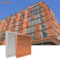 China Commercial building Metal sun shade aluminum louver for Exterior wall cladding for sale