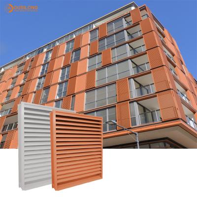 China Commercial building Metal sun shade aluminum louver for Exterior wall cladding for sale
