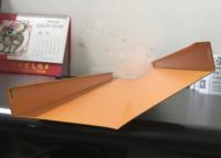 China Orange Custom V Shaped Aluminium Strip Ceiling Open View Aluminium Suspended System for sale