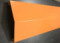 China Orange Custom V Shaped Aluminium Strip Ceiling Open View Aluminium Suspended System for sale