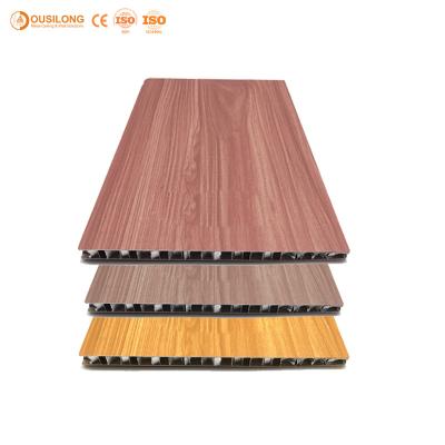 China 10mm 15mm 20mm Fireproof Wood Grain Aluminum Honeycomb Core Sandwich Panels For Curtain Wall for sale