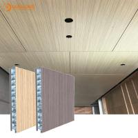 China 10mm 15mm 20mm Fireproof Wood Grain Aluminum Honeycomb Core Sandwich Panels For Curtain Wall for sale