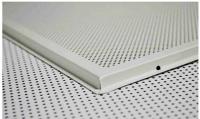 China Aluminum Perforated Ф1.8 Suspended Lay In Ceiling Tiles White 600 x 600mm for sale