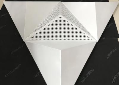 China Sound Absorption Coefficient Ceiling Clouds / Perforated Metal Ceiling Tiles for sale