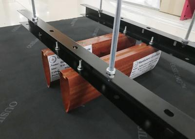 China Drop Ceiling Tiles / Architectural Metal Plank Wood Linear Baffle Ceiling for sale