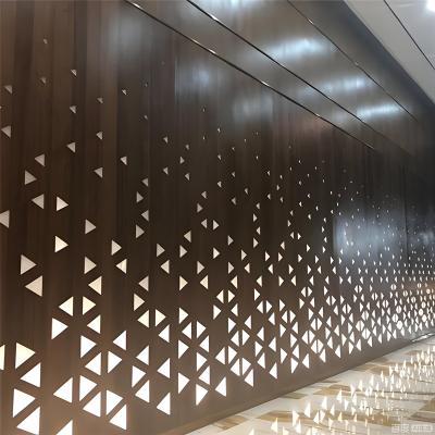 China Hemmed Edge Perforated Metal Panel Ceiling Featuring Durable Polyester Powder and Heat Transfer Coating for Commercial Interiors for sale