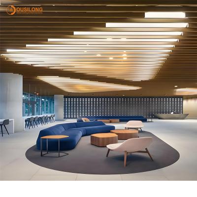 China Maximum 5000mm Aluminium Linear Ceiling Baffles Providing Acoustic Absorption and Sleek Linear Design for Office Interiors for sale