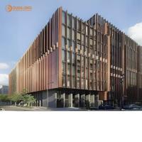 China Wooden Grain Color Customized Aluminum Louvers Panel Thickness 0.8 to 3.0mm Designed for Airflow and Building Exterior Protection for sale