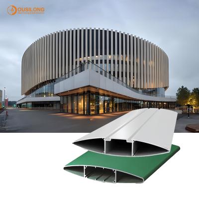 China PVDF Surface Aluminum Sun Shade System Electrostatic Powder Coated Thickness 0.8 to 1.2 Millimeters Designed for Long Term Outdoor for sale