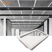 China Carving perforation aluminum mesh ceiling customized solutions for ventilation ceiling decoration and lighting integration for sale