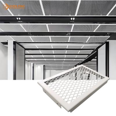 China Carving perforation aluminum mesh ceiling customized solutions for ventilation ceiling decoration and lighting integration for sale