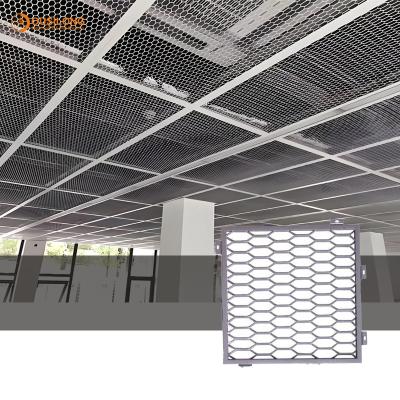 China Customized Perforation Suspended Metal Mesh Ceiling Featuring Easy To Clean And Maintain Exterior Wall Panel Suitable For Office And Retail Spaces for sale