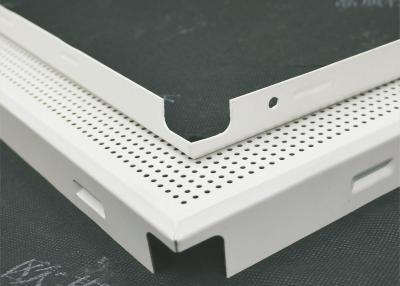 China Sound Proofing Decorative Acoustic Ceiling Tiles Perforated Fireproof With Roll Coating for sale