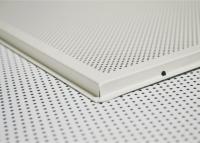 China Sound Proofing Decorative Acoustic Ceiling Tiles Perforated Fireproof With Roll Coating for sale