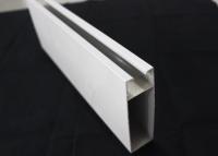 China Rectangle Strip Linear White Metal Ceiling Tile For Airport , T30mm x 70mm for sale