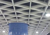 China durable Green Gallery Triangular Metal Grid Ceiling / decorative metal building materials for sale
