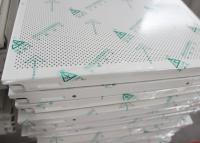 China Square Perforated Metal Decorative Acoustic Ceiling Tiles Custom Coloured , ISO 9001 for sale