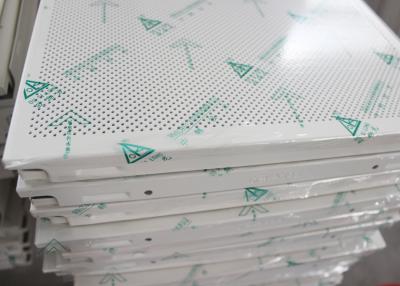China Square Perforated Metal Decorative Acoustic Ceiling Tiles Custom Coloured , ISO 9001 for sale