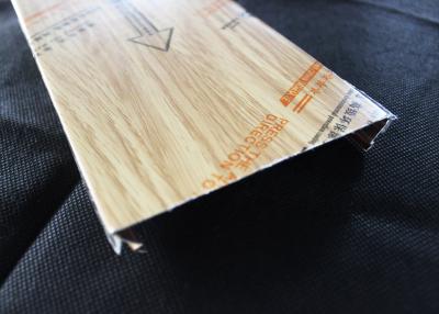 China Wooden C - shaped Closed Aluminium Strip Ceiling Straight / Beveled angle for sale