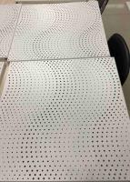 China CE Acoustic Ceiling Tiles White Color Wave Perforation Aluminium Clip In Ceiling For Hotel for sale