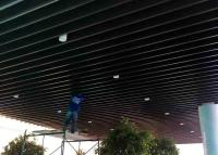 China Roller Coated Wood Color Aluminum Baffle Ceiling For Shopping Mall 12 Years Warranty for sale