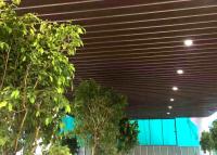 China Roller Coated Wood Color Aluminum Baffle Ceiling For Shopping Mall 12 Years Warranty for sale