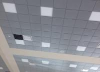 China Grey Color Galvanized Steel Lay In Ceiling Tiles 605 X 605mm For Airport for sale