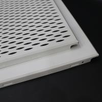 China Perforated Aluminum Alloy Clip In Ceiling 600×600mm White Color Suspended Metal Ceiling for sale